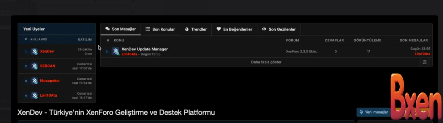 Free Addons | XenDev Modern Forum İstatistikleri | | | Bxen Community ...