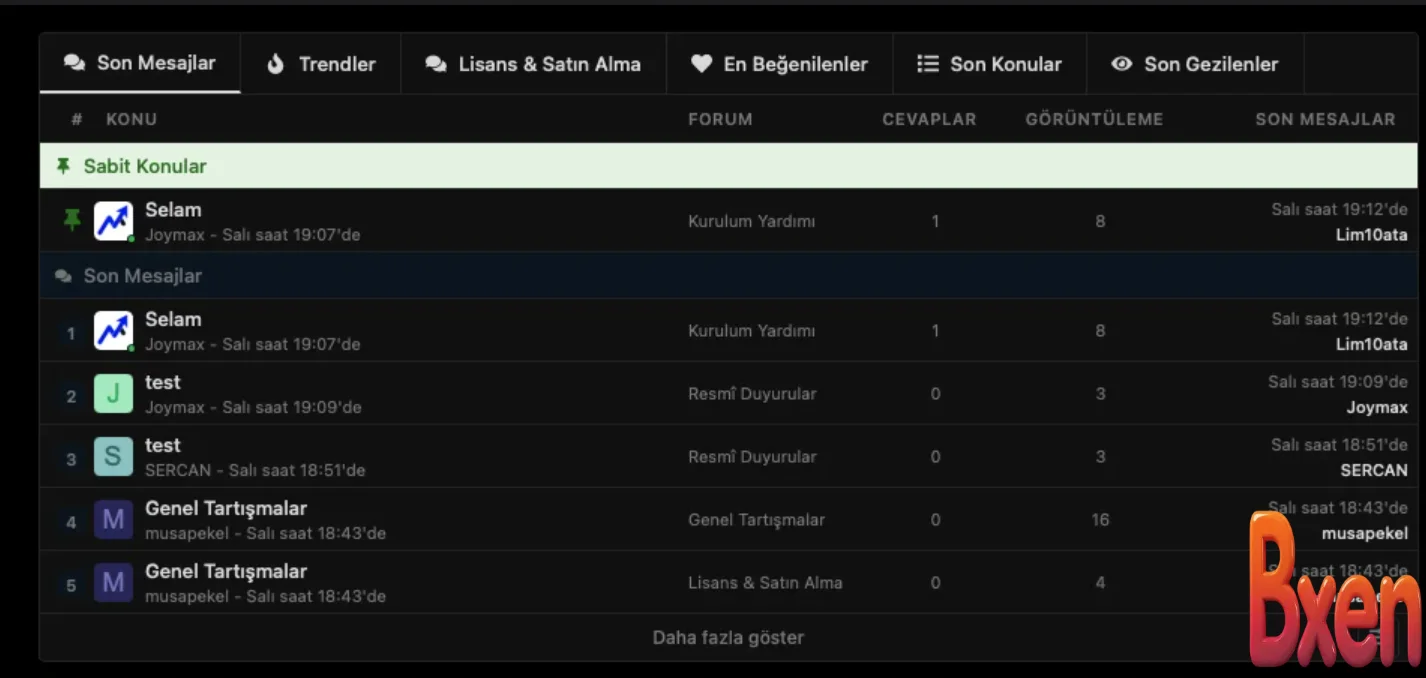 Free Addons | XenDev Modern Forum İstatistikleri | | | Bxen Community ...